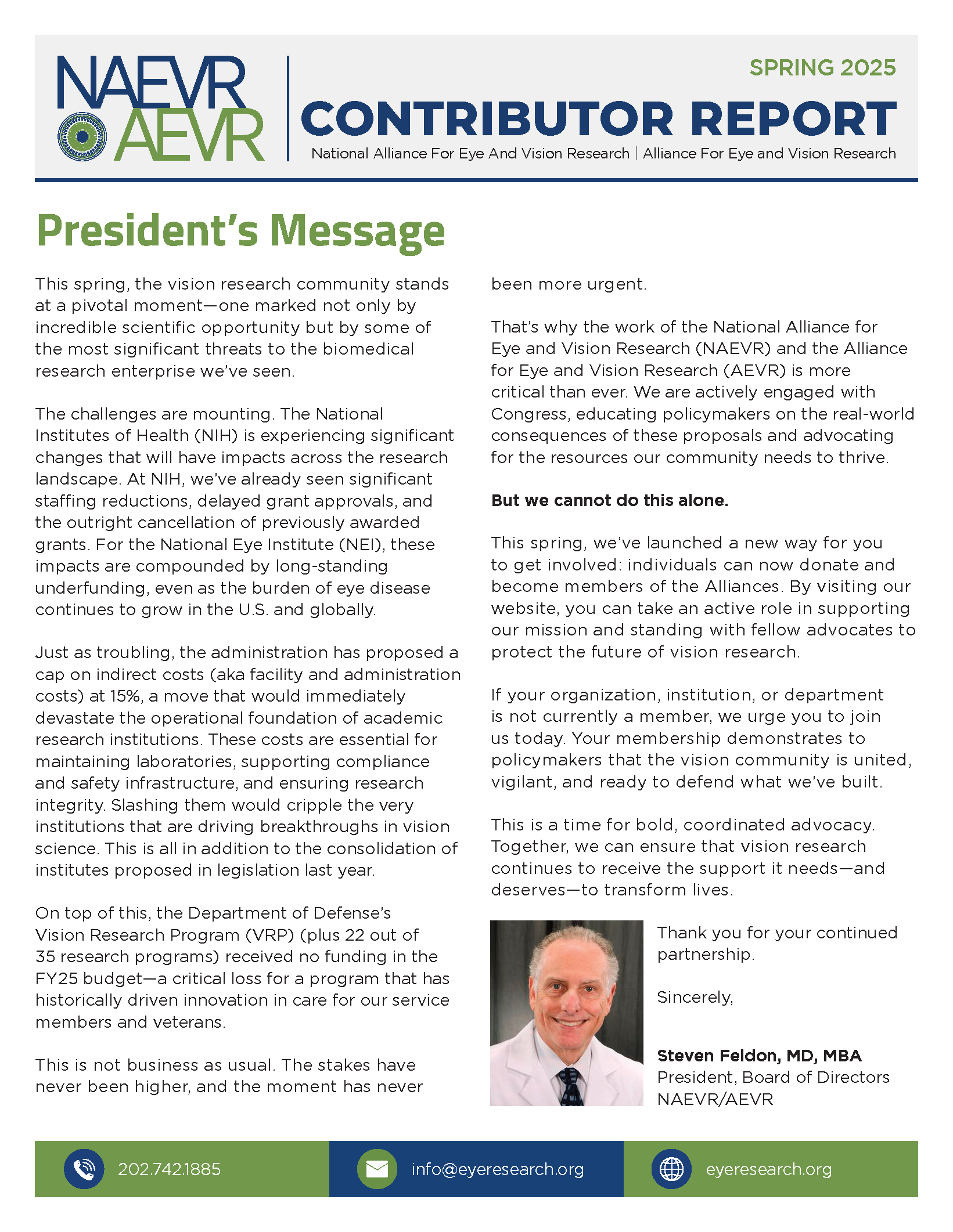 Contributor Reports - NAEVR/AEVR